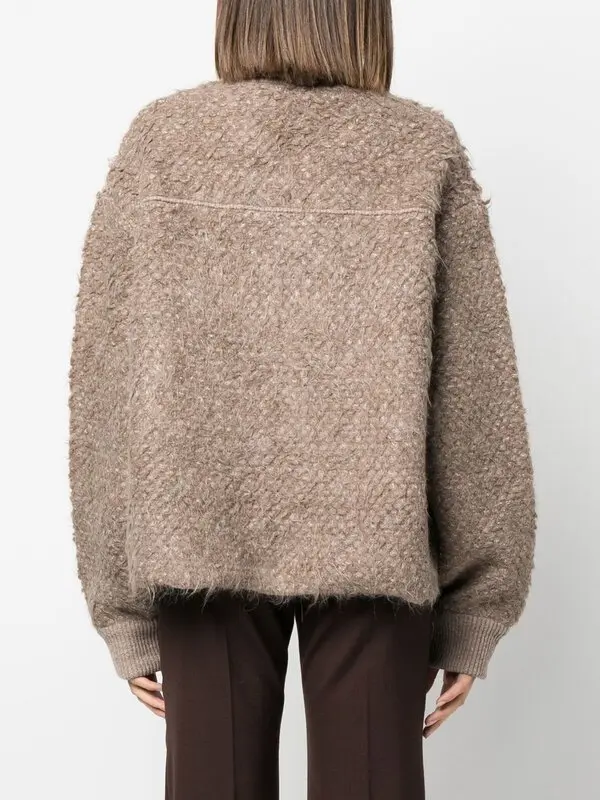 SHERPA Chunky-knit Zip-up Bomber Jacket
