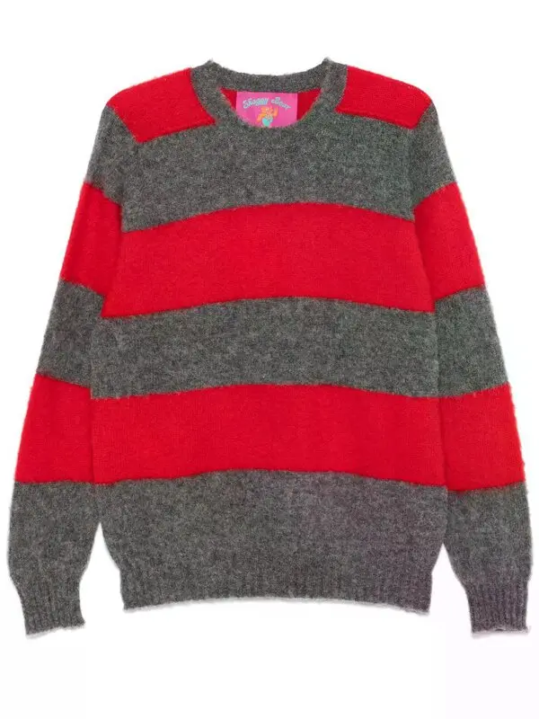 Howlin' Striped Crewneck Sweater - Red