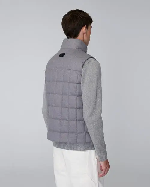 QUARTZ CO. Leo Lightweight Down Vest - Heather Grey