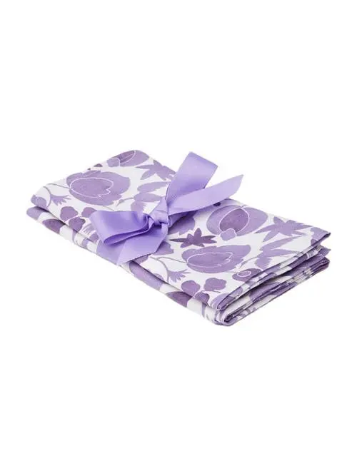 La DoubleJ Large Napkins Set Of 2 - Wildbird Viola Small Purple