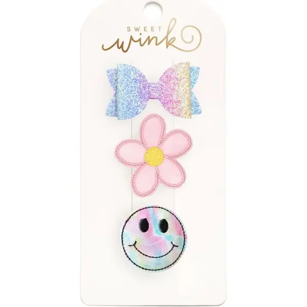 SWEET WINK Good Vibes Hair Clip Set - Pink
