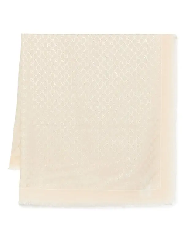 Gucci Gg Wool Shawl - Neutrals