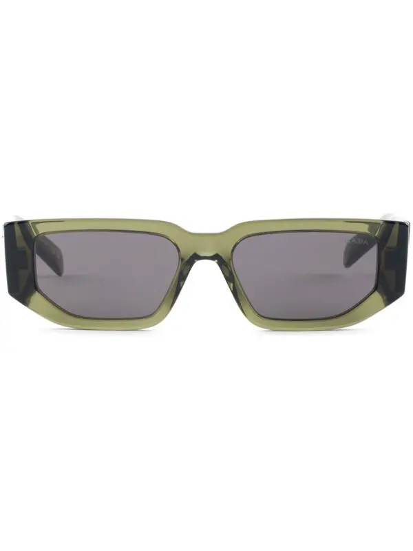 Prada Rectangle-frame Sunglasses - Green