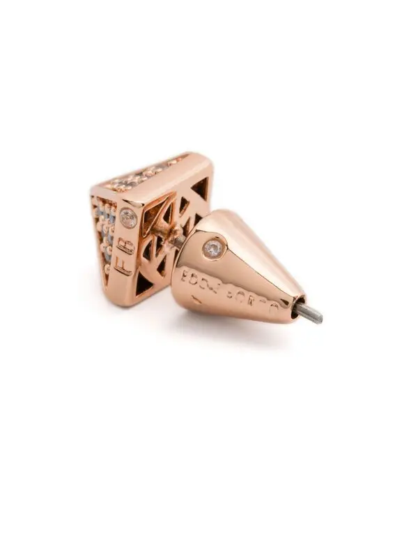 Eddie Borgo Pavé Pyramid Earrings - Pink