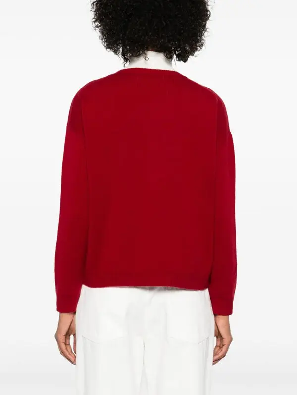 Max Mara Sequin-embellished Sweater - Red