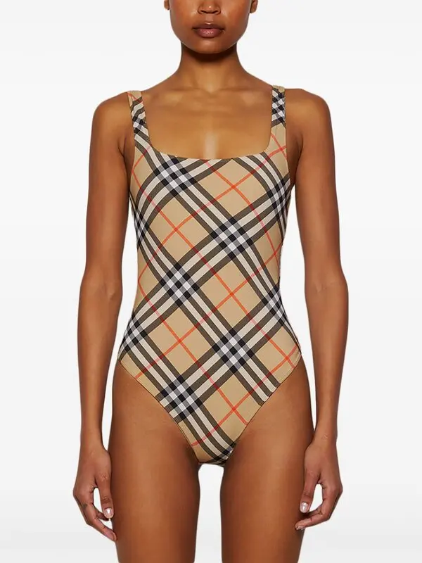 Burberry Checked One-piece Swimsuit