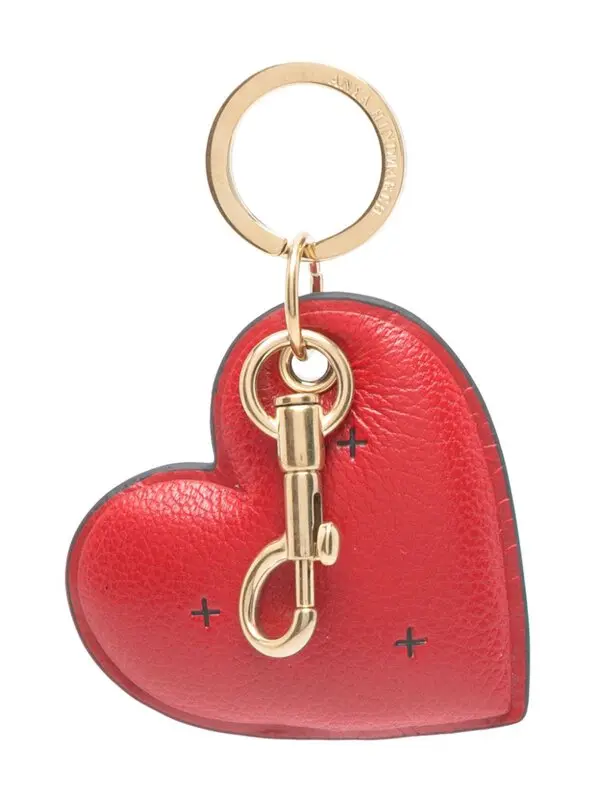 ANYA HINDMARCH Heart-motif Keyring - Red