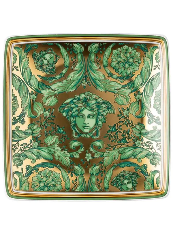 Versace X Rosenthal Medusa Garland Flat Bowl - Green