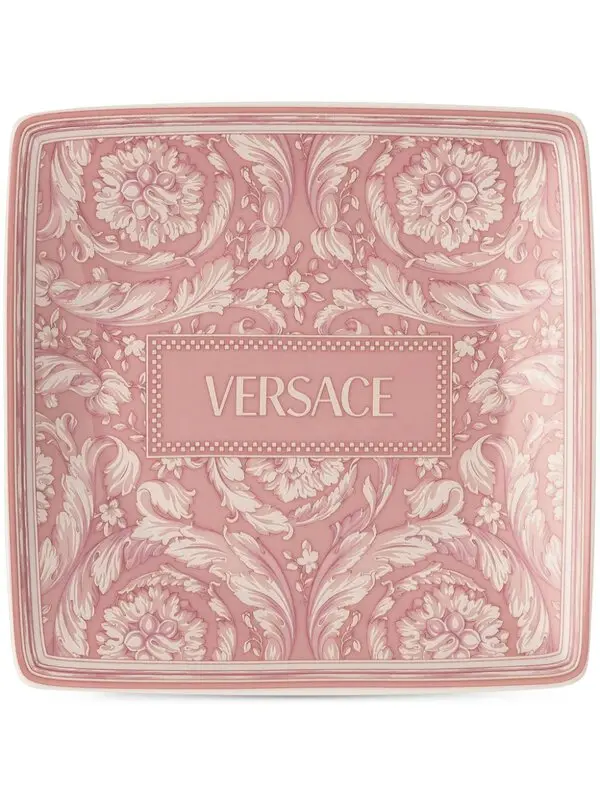 Versace Barocco Coppetta Porcelain Plate - Pink