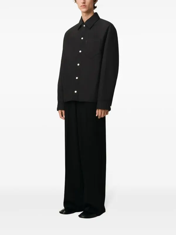 AMI Paris De Coeur Padded Overshirt - Black