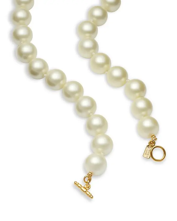 KENNETH JAY LANE Imitation Pearl Collar Necklace - Silver