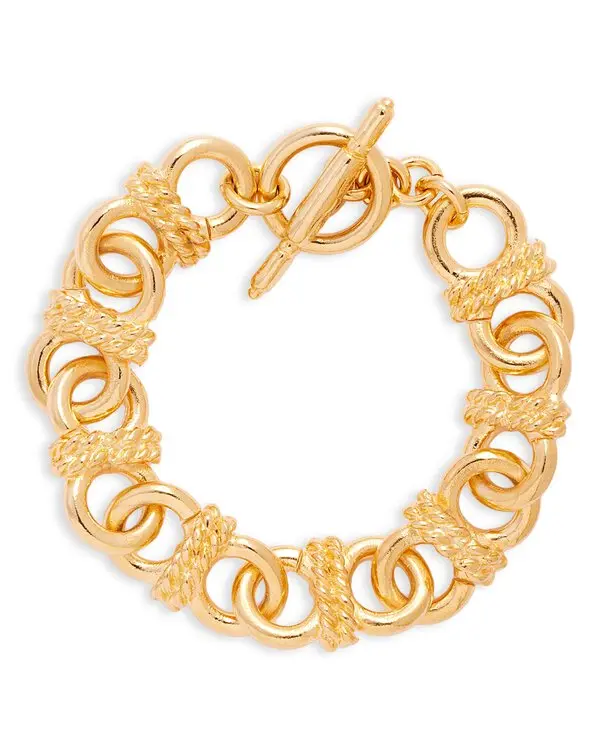 KENNETH JAY LANE Rope Accented Chain Link Toggle Bracelet