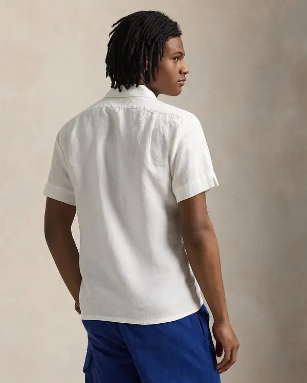 Polo Ralph Lauren Classic Fit Short-sleeve Linen Camp Shirt - Ceramic White