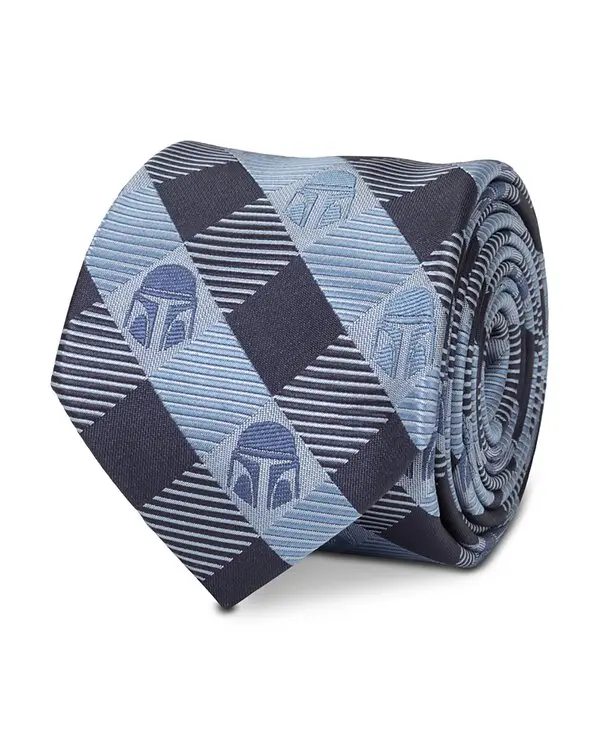 CUFFLINKS, INC. Star Wars Mando Helmet Check Tie - Blue