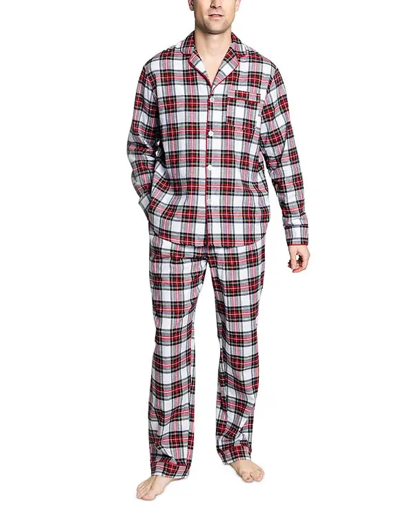 PETITE PLUME Brushed Cotton Twill Pajama Set - Balmoral Tartan