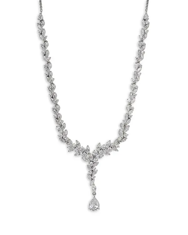 Nadri Cubic Zirconia Lariat Necklace - Silver