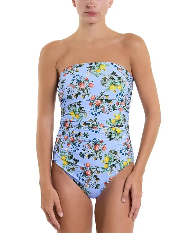 Hanky Panky Bandeau Ruched One Piece Swimsuit - Thankful (blue)