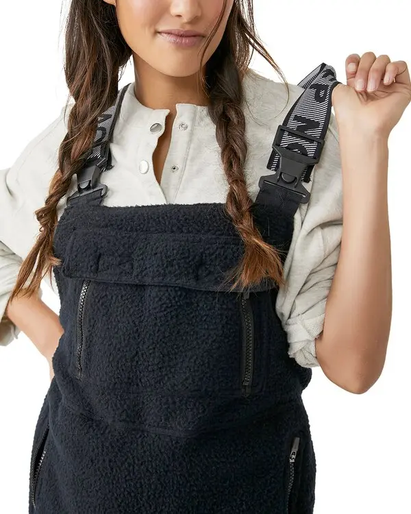 Free People Hit The Slopes Overalls - Black