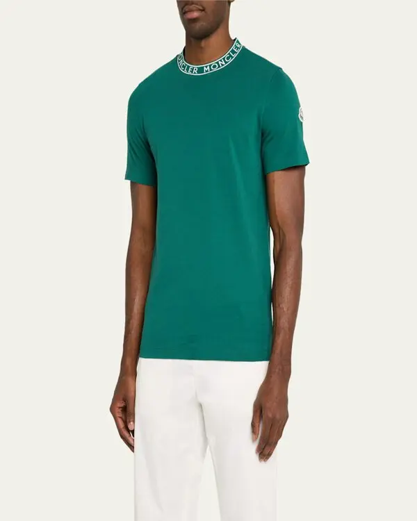 Moncler Logo-collar Jersey T-shirt