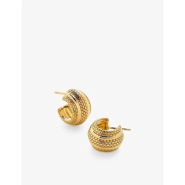 Monica Vinader Heirloom Small Vermeil Hoop Earrings - Yellow Gold