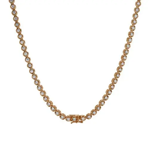LUVMYJEWELRY Diamond Tennis Chain - 14k Rose Gold