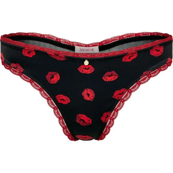 ADORE ME Elsie Thong Panties - Novelty Black