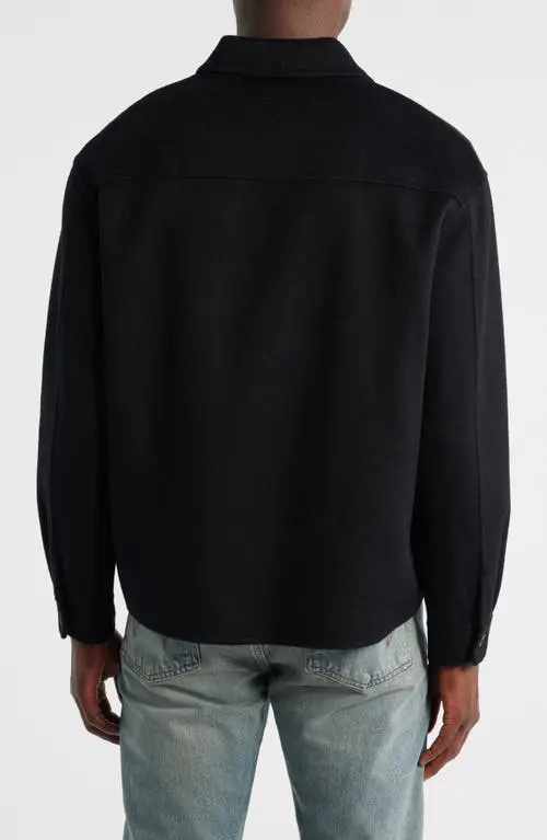 FRAME Double Face Wool Shirt Jacket - Black