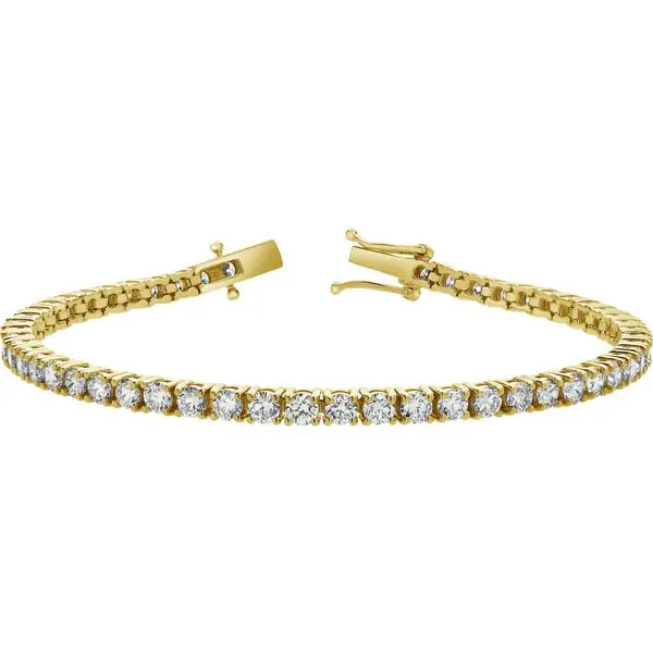 LUVMYJEWELRY Diamond Tennis Bracelet - 10k Yellow Gold