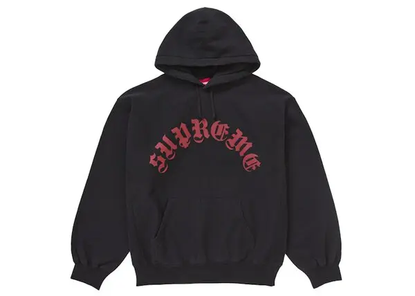 Supreme Printed Arc Hooded Sweatshirt - Black