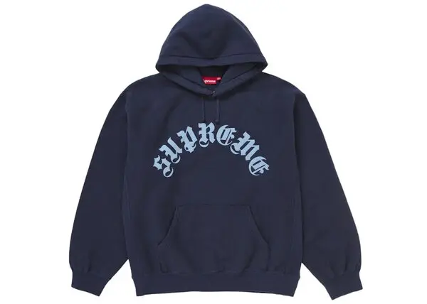 Supreme Printed Arc Hooded Sweatshirt - Navy Blue