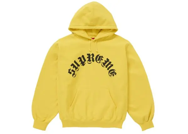 Supreme Printed Arc Hooded Sweatshirt - Yellow