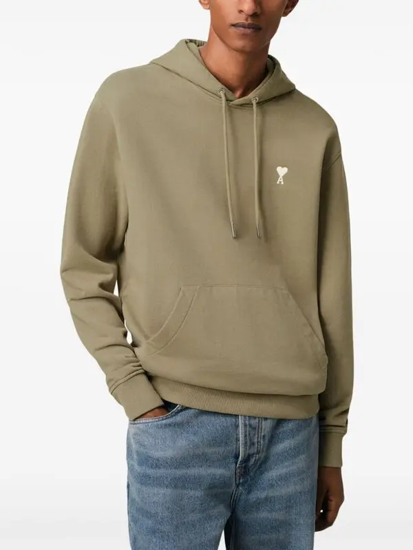 AMI Paris De Coeur Hoodie - Green