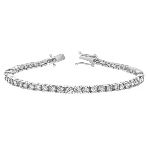 LUVMYJEWELRY Diamond Tennis Bracelet - 10k White Gold