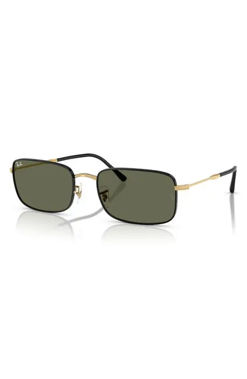 Ray-ban 61mm Polarized Rectangle Sunglasses