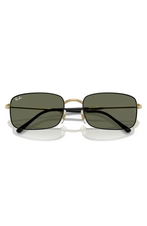 Ray-ban 61mm Polarized Rectangle Sunglasses