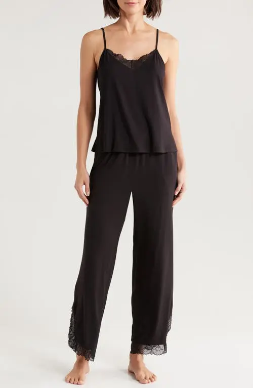 Nordstrom Moonlight Eco Lace Trim Pajamas - Black
