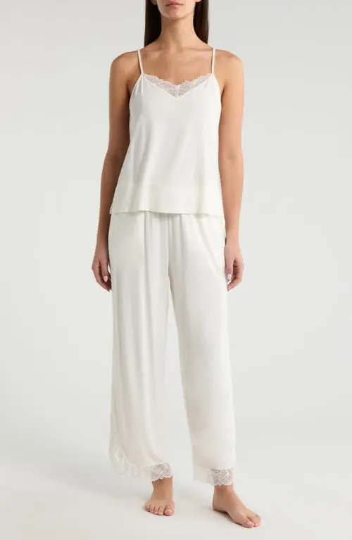 Nordstrom Moonlight Eco Lace Trim Pajamas - Ivory Egret