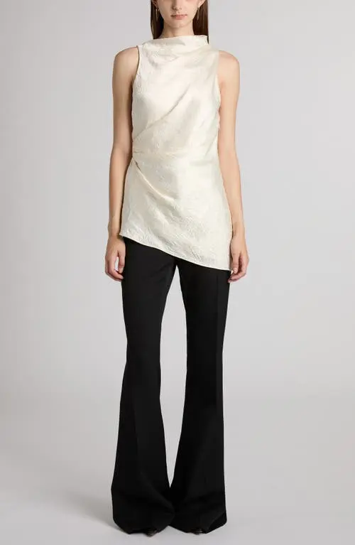 Alexander McQueen Foldover Waist Flare Leg Trousers