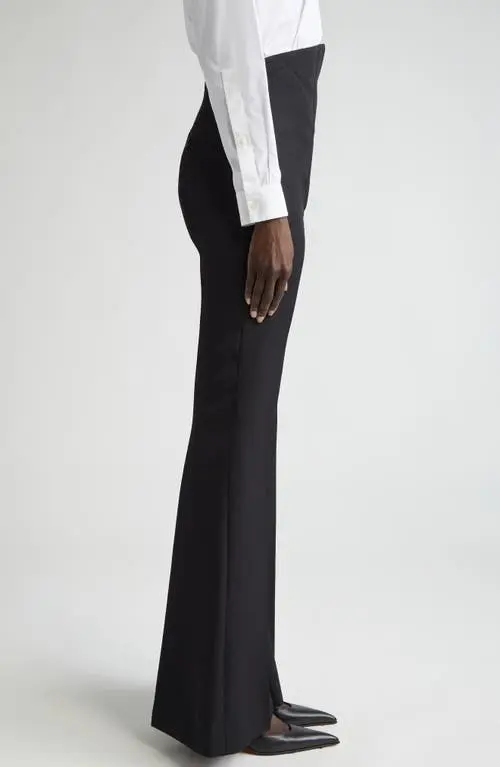 Alexander McQueen Foldover Waist Flare Leg Trousers