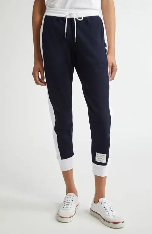 Thom Browne Classic Cotton Jersey Joggers - Navy