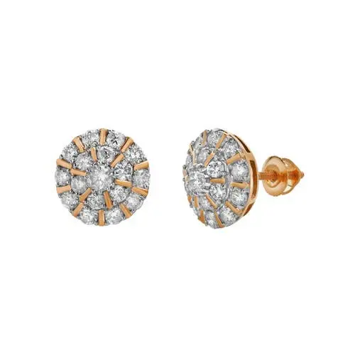 LUVMYJEWELRY Hadrianus 10k Gold 1.37 Ctw Diamond Earrings - 10k Rose Gold
