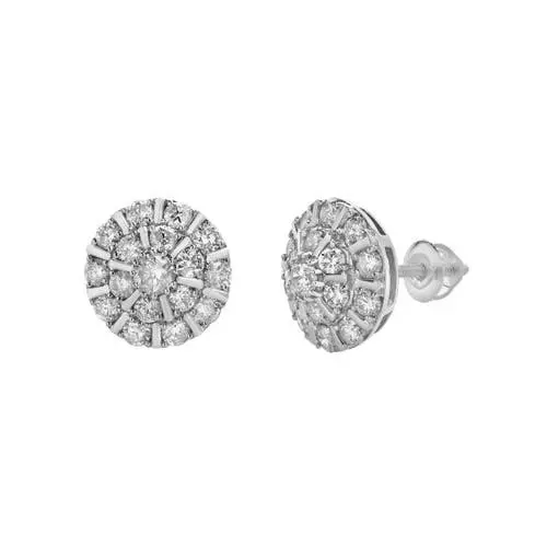 LUVMYJEWELRY Hadrianus 10k Gold 1.37 Ctw Diamond Earrings - 10k White Gold