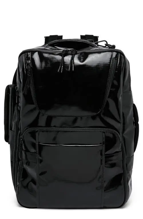 AIMEE Dakota Faux Leather Travel Backpack - Black/black
