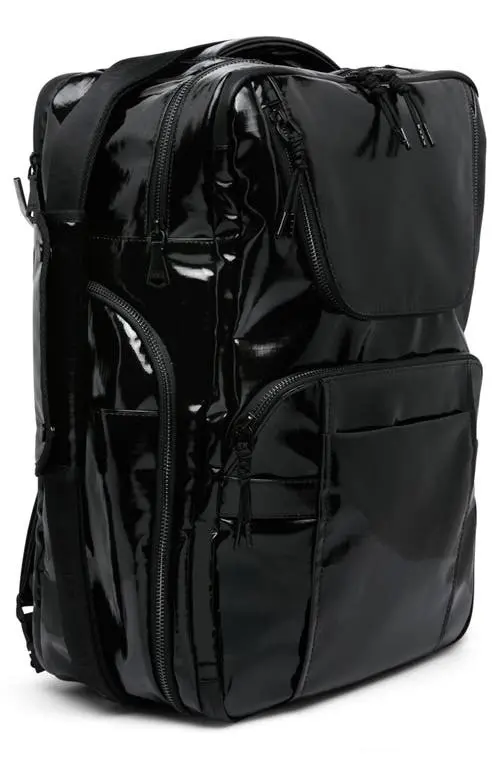 AIMEE Dakota Faux Leather Travel Backpack - Black/black