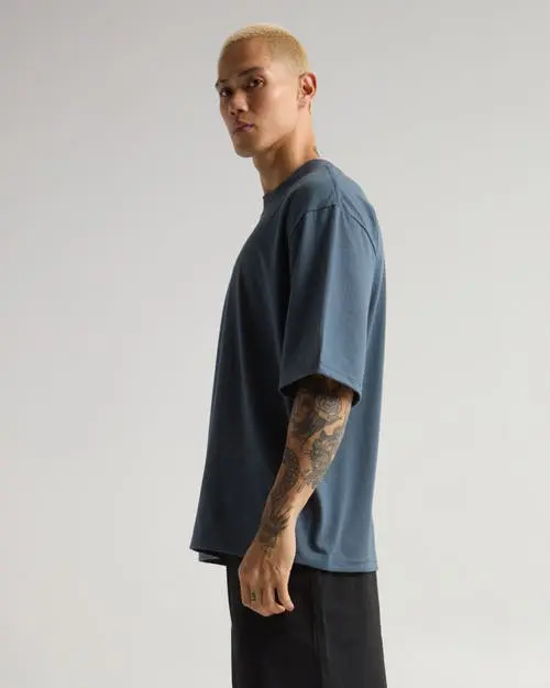SHAKA WEAR Heavyweight Oversize Tee - Slate Blue