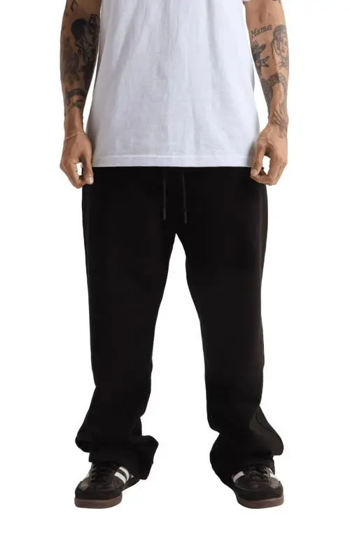SHAKA WEAR Garment Dye Straight Leg Sweatpants - Black