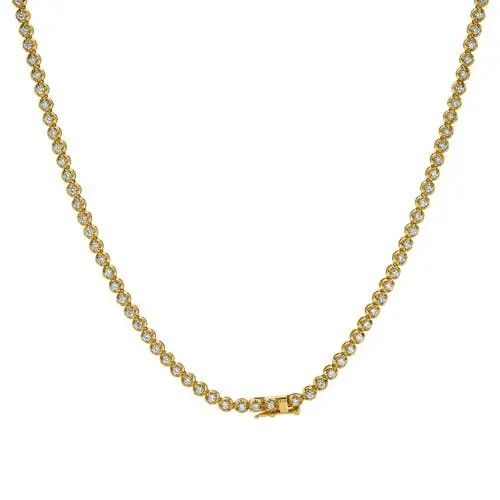 LUVMYJEWELRY Diamond Tennis Chain - 14k Yellow Gold