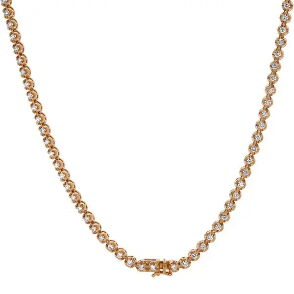 LUVMYJEWELRY Diamond Tennis Chain - 14k Rose Gold
