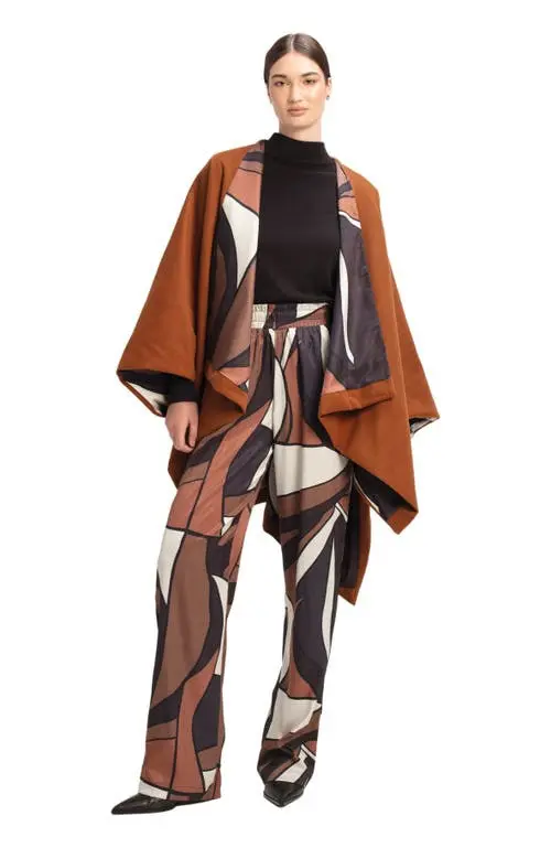 DIARRABLU Leer Palazzo Pants - Chiado Rust