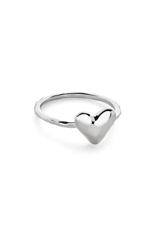 Monica Vinader Heart Stacking Ring - Sterling Silver